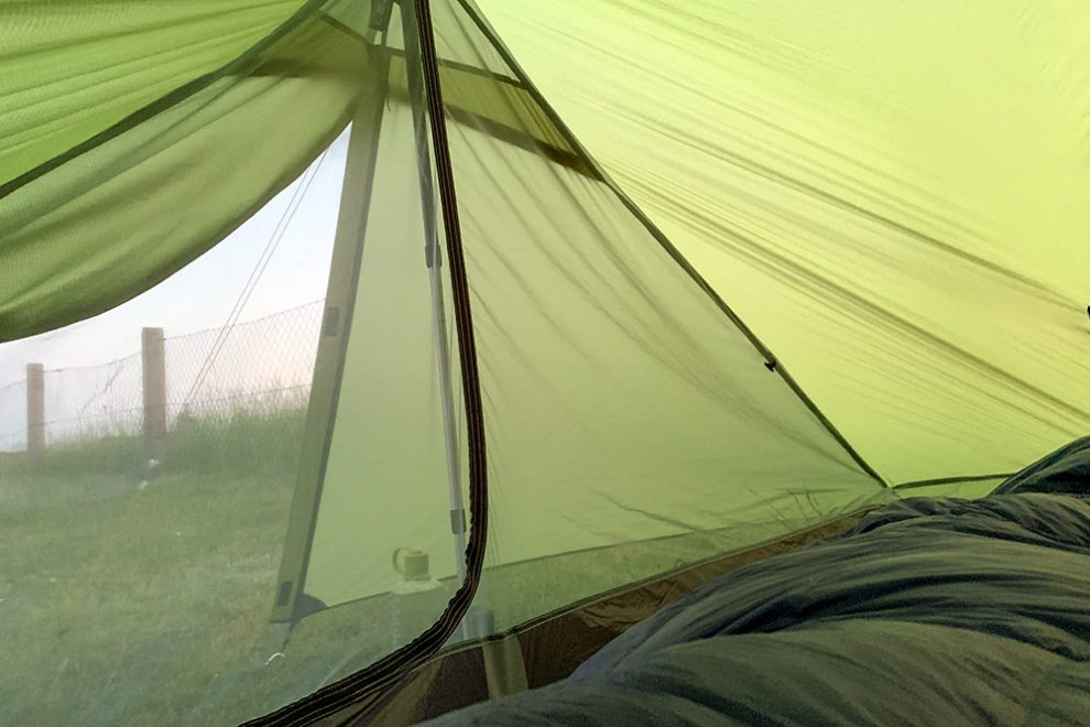 Lanshan 2 Pro Ultraleichtzelt von innen